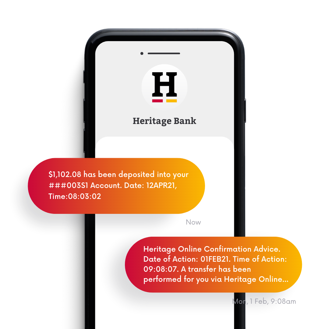 SMS and Email Alerts | Ways to Bank | Heritage Bank